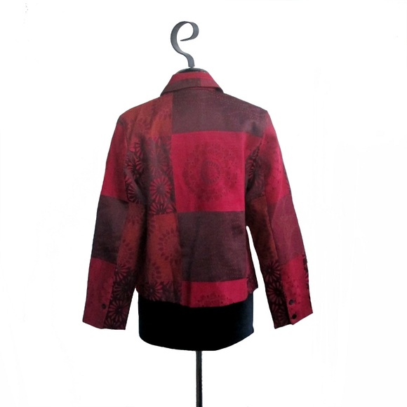 Alexis & Avery | Jackets & Coats | Alexis Avery Red Wine Plaid Jacket ...